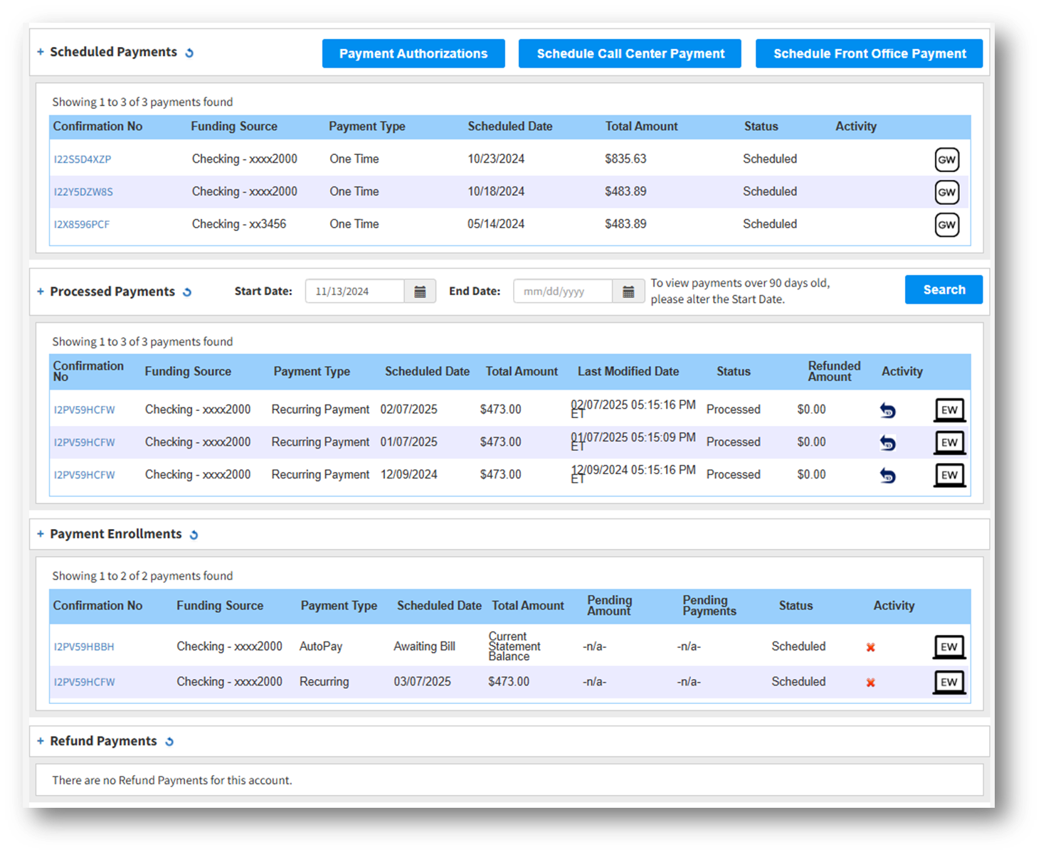 Back Office Payment Handling Capabilities